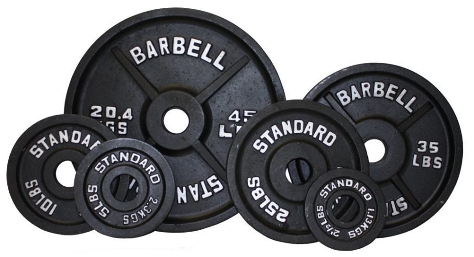USA Economy Black Cast Iron Olympic Plate - All Pro Fitness Things
